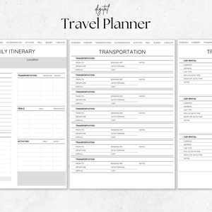 Digital Travel Planner(printable) - Plan Your Adventures With Ease ...
