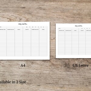 Daily, Weekly, and Annual Income Tracker Printable Sheets Manage Your ...