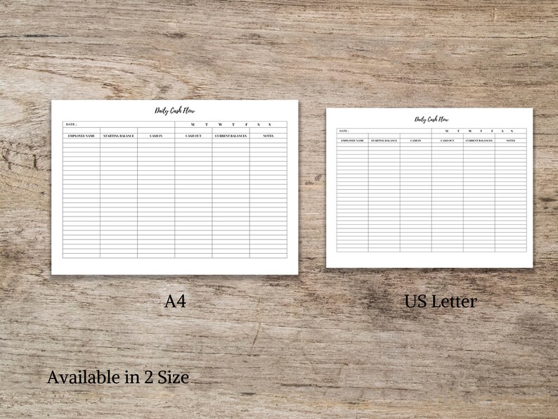 Daily, Weekly, and Annual Income Tracker Printable Sheets Manage Your ...