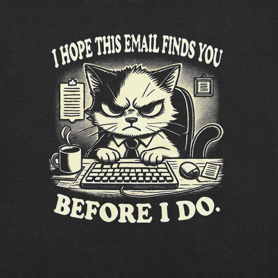 Grumpy Office Cat Unisex T-shirt - Etsy