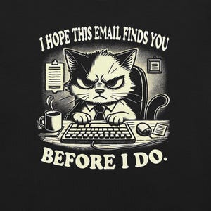 Grumpy Office Cat Unisex T-shirt - Etsy