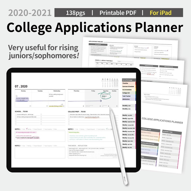 College Applications Planner High School Student Planner - Etsy