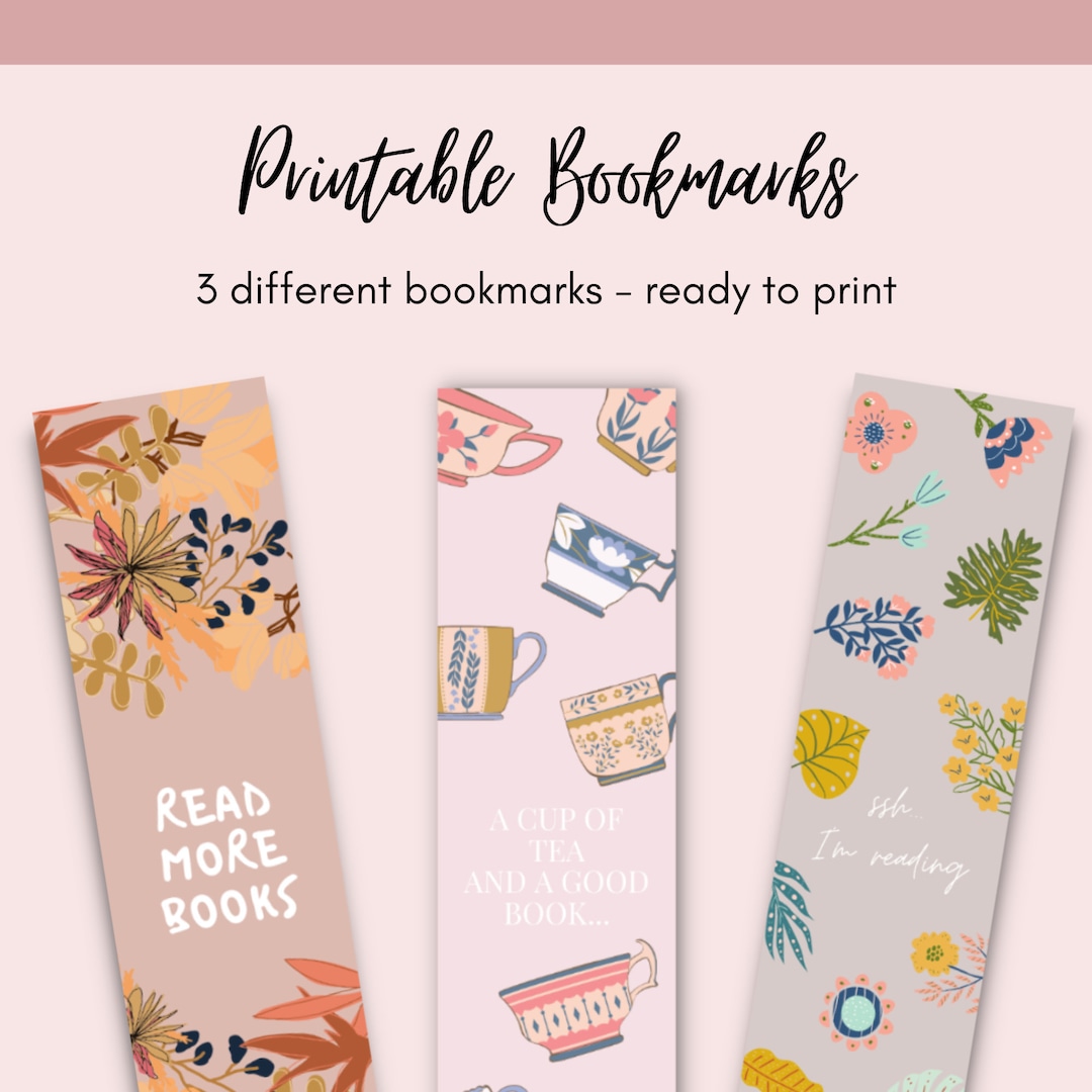 Printable Bookmarks - "bold" Set of 3 | Literary Gift | Print at Home ...