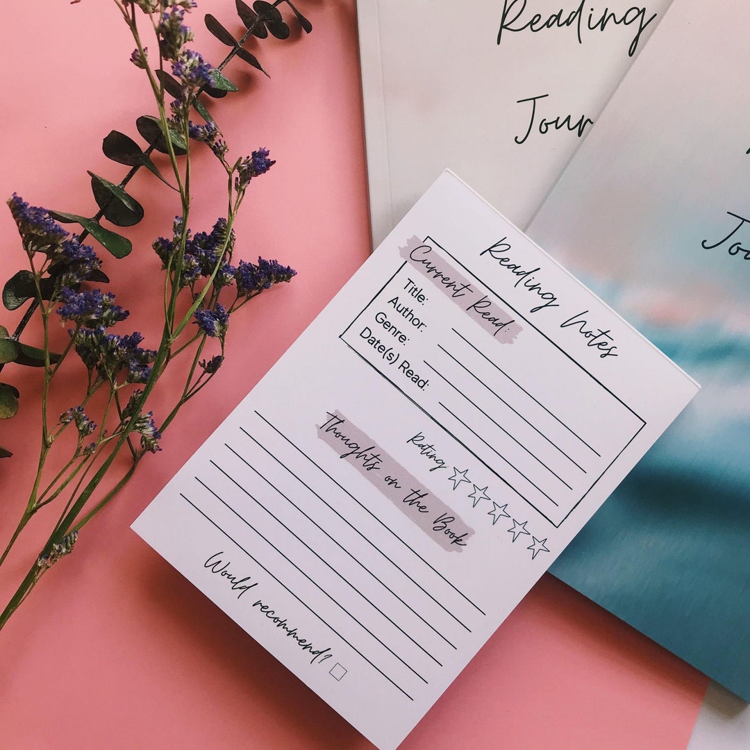 Reading Notes Notepad A6 Notepad for Book Reviews Book Blogger Reviews ...
