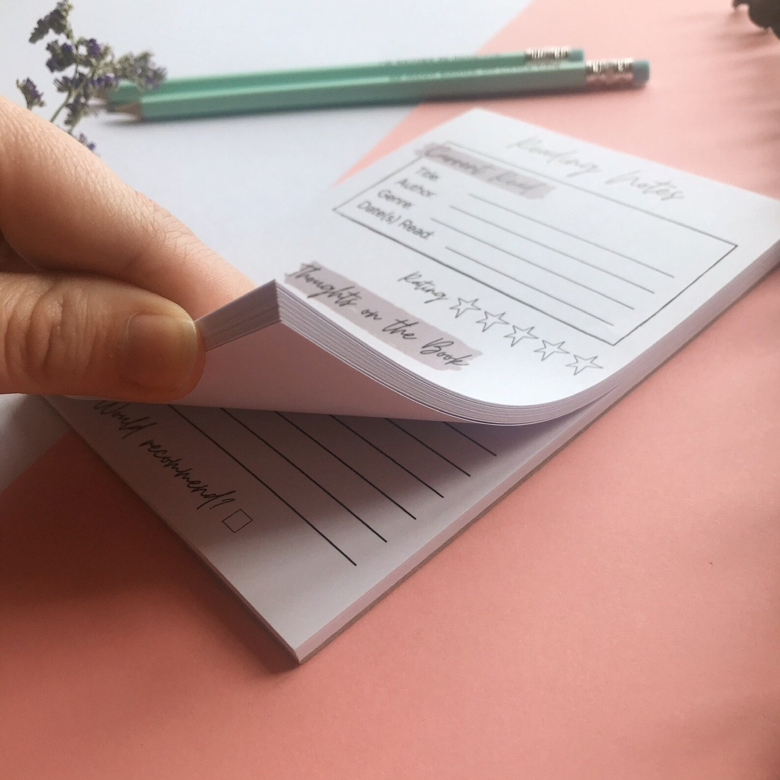 Reading Notes Notepad A6 Notepad for Book Reviews Book - Etsy UK