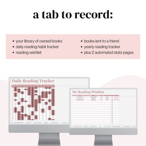 Book Tracker Spreadsheet | Reading Log | Google Sheets Digital Download ...