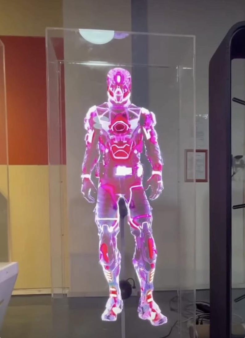 3D Holographic Fan Display Three-piece Hologram Fan Projector for Ads ...