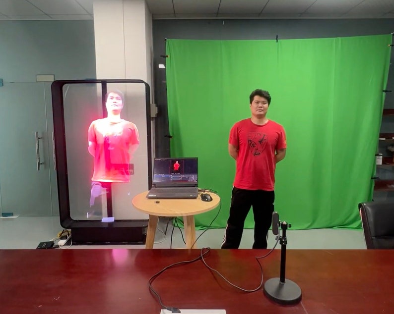 Three-piece 3D Holographic Fan Display - Etsy