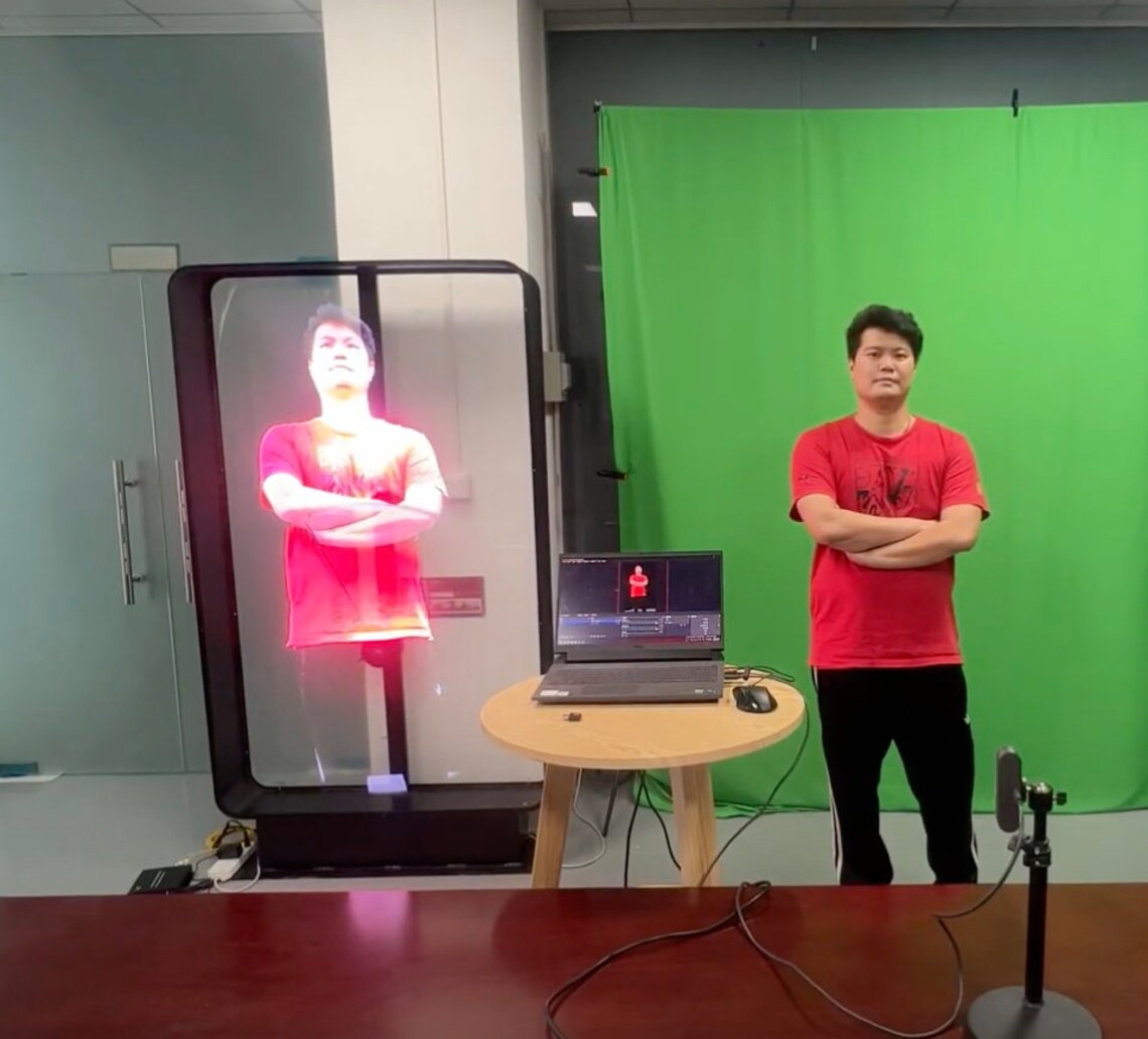 Three-piece 3D Holographic Fan Display - Etsy