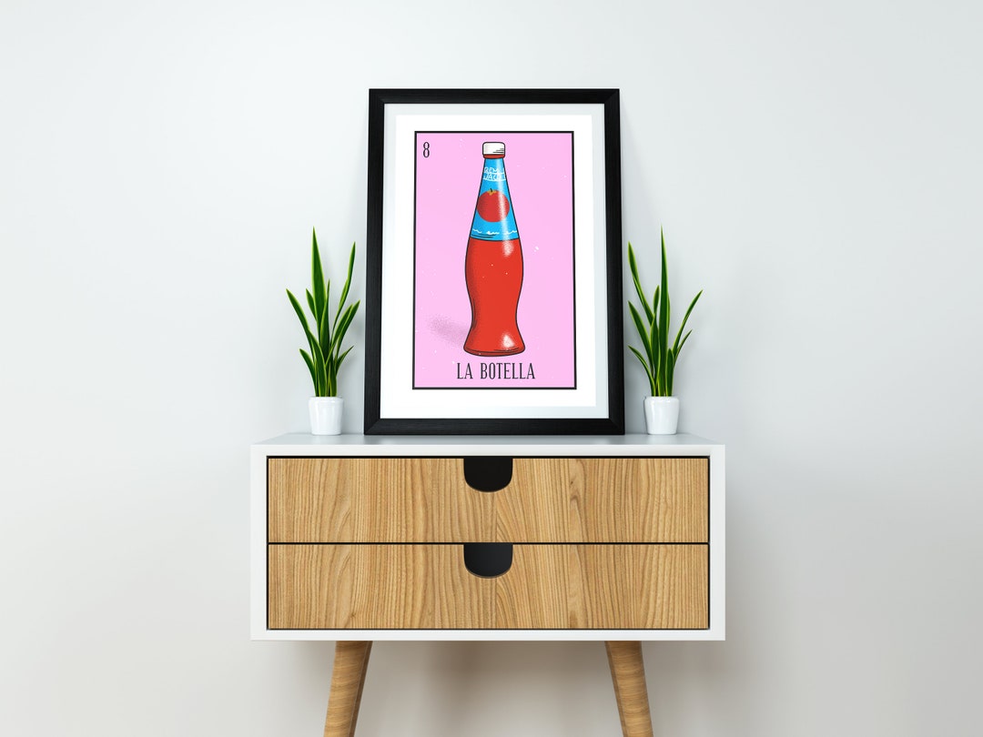 Loteria Poster - La Botella, Mexican Printable Artwork *DIGITAL ...