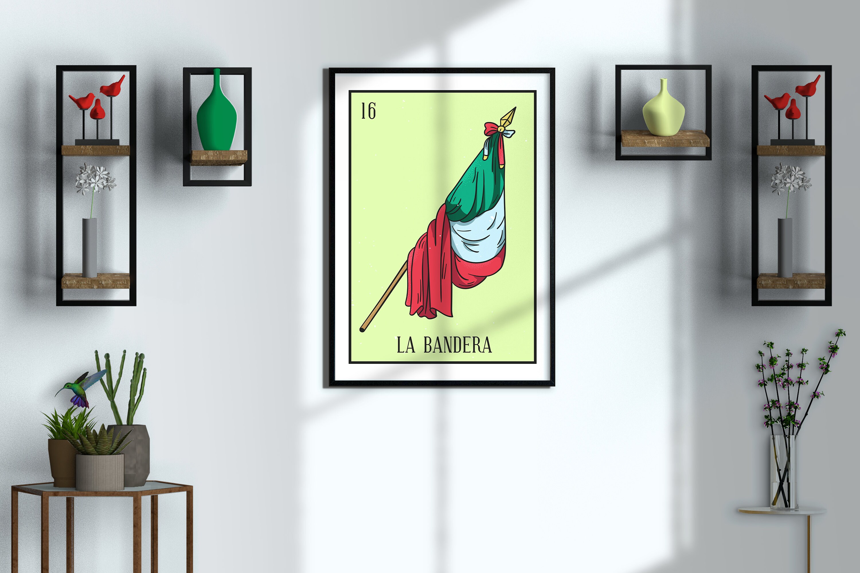 Loteria Poster - La Bandera, Mexican Printable Artwork *DIGITAL ...