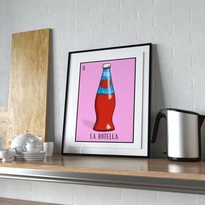 Loteria Poster - La Botella, Mexican Printable Artwork *DIGITAL ...