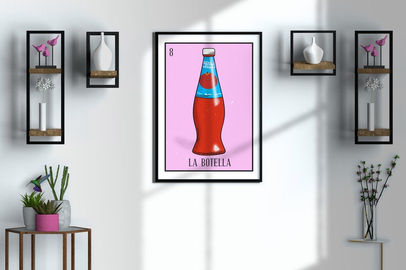 Loteria Poster - La Botella, Mexican Printable Artwork *DIGITAL ...