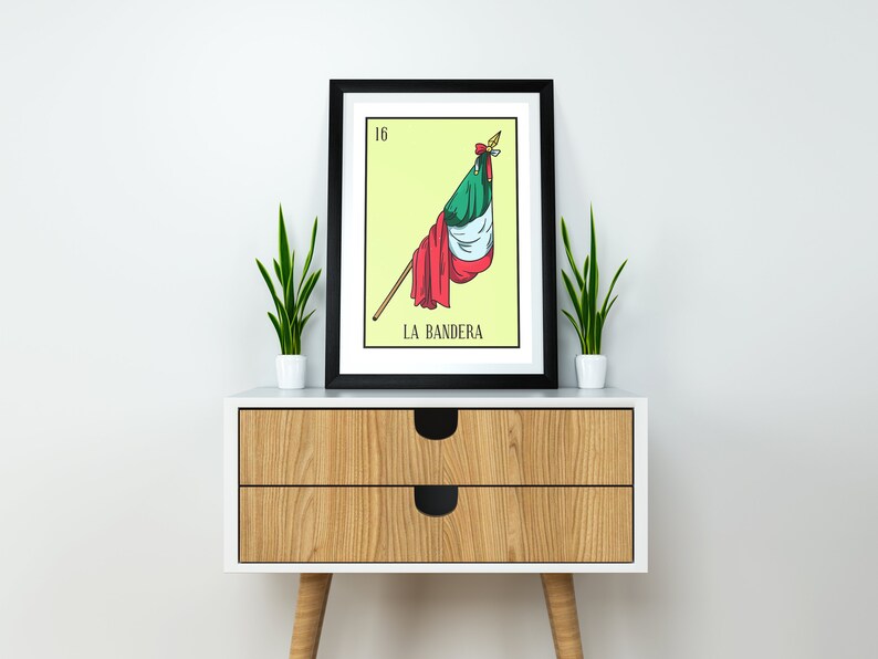 Loteria Poster - La Bandera, Mexican Printable Artwork *DIGITAL ...