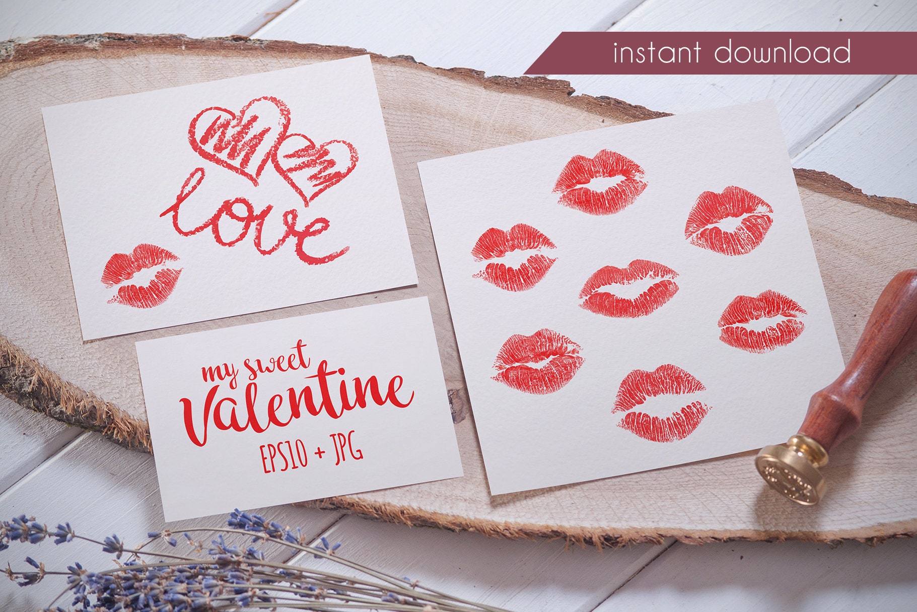 Clip Art & Image Files Red Lips Lipstick PNG Kisses Clipart Valentines ...