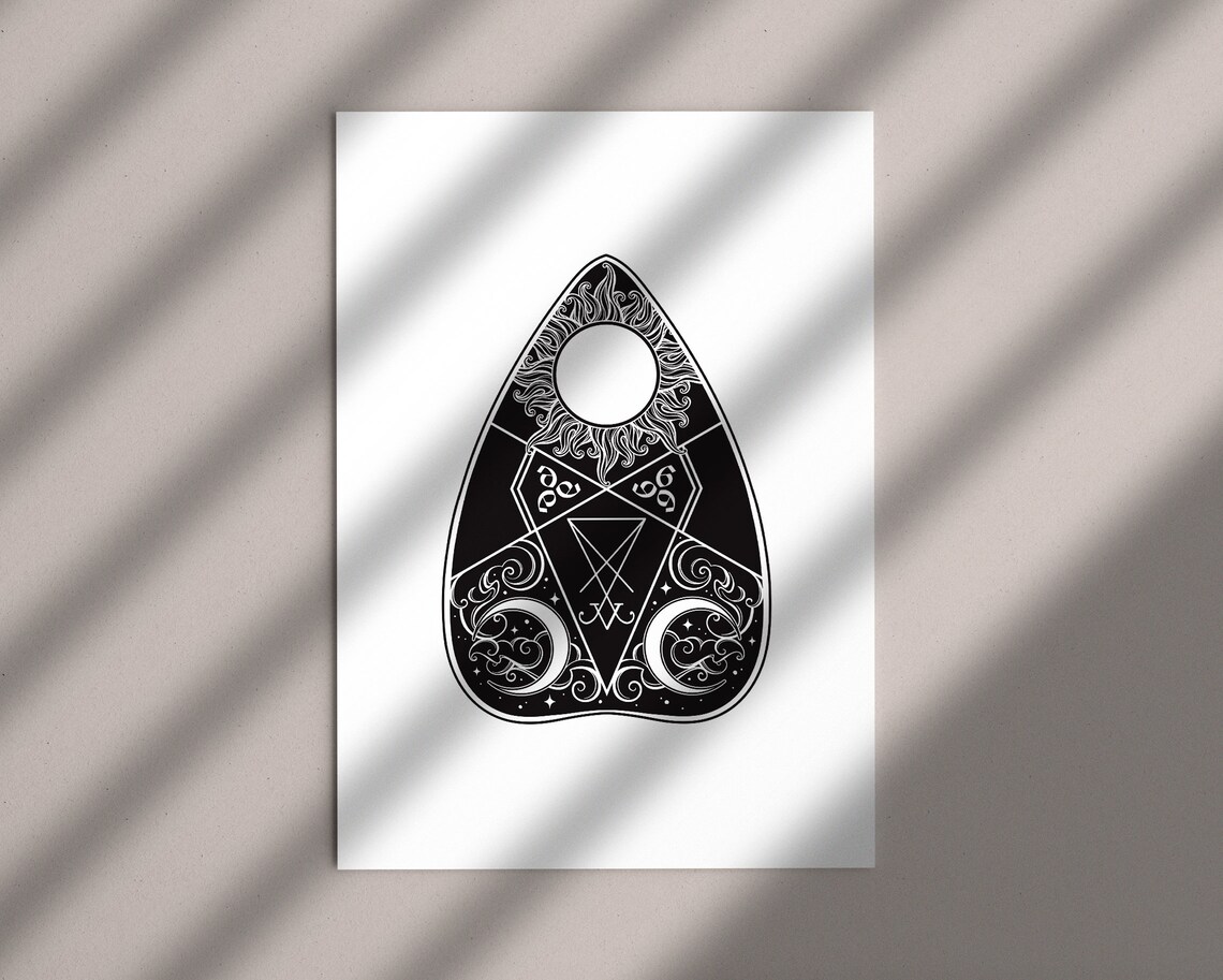 Ouija Planchette Digital Illustrations EPS10, JPG, PNG, SVG Witch ...