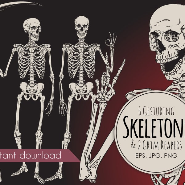 Skeleton Poster - Etsy
