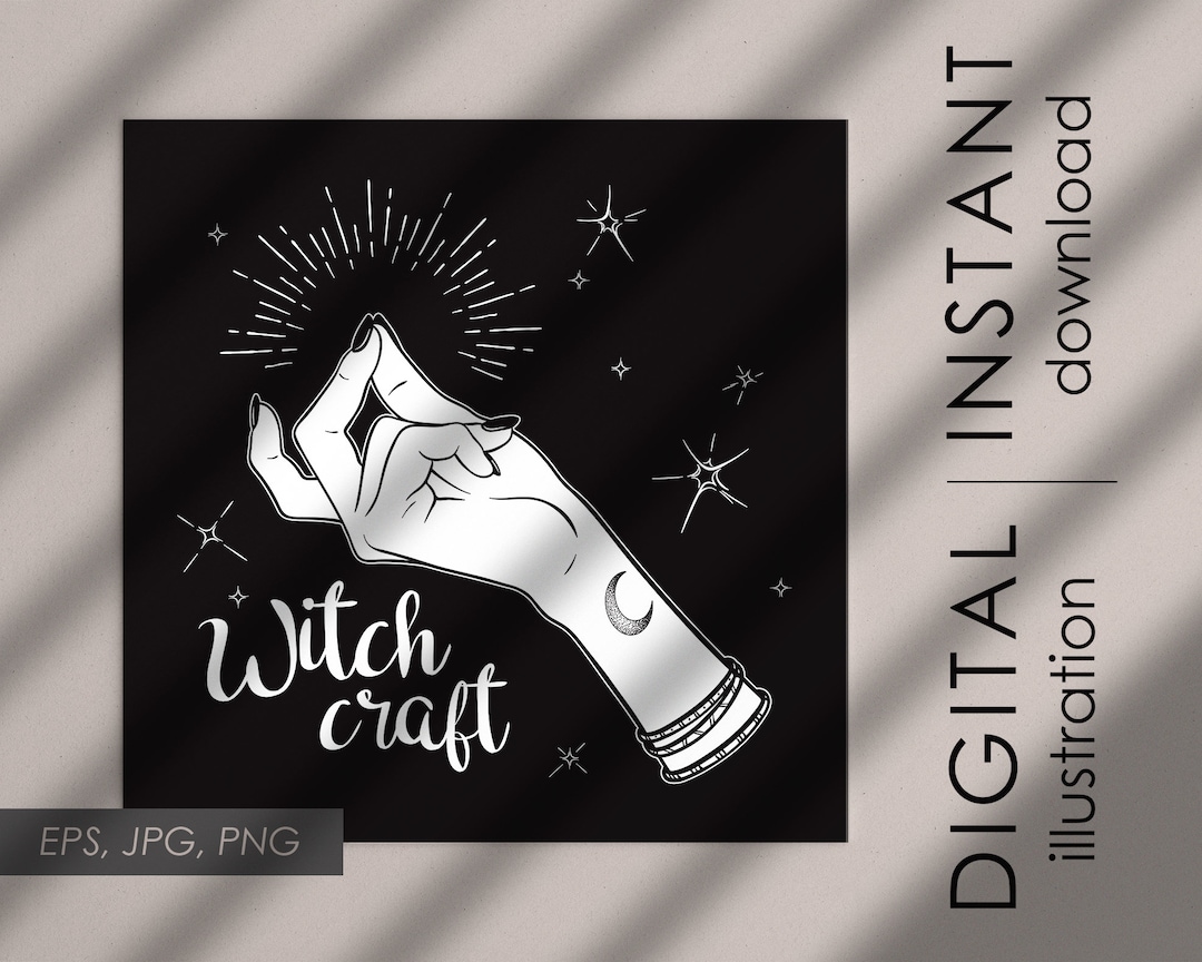 Witch Hand With Snapping Finger Gesture Digital Illustration Witch ...