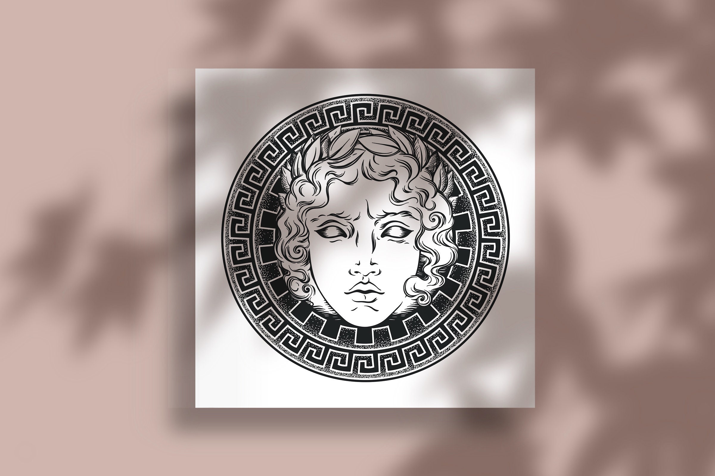 Apollo Digital Logo Design, Ancient Greek Pagan Solar God of Sun Helios ...