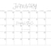 12 Month Printable PDF Monthly Blank Calendar, Goodnotes,basic Calendar ...