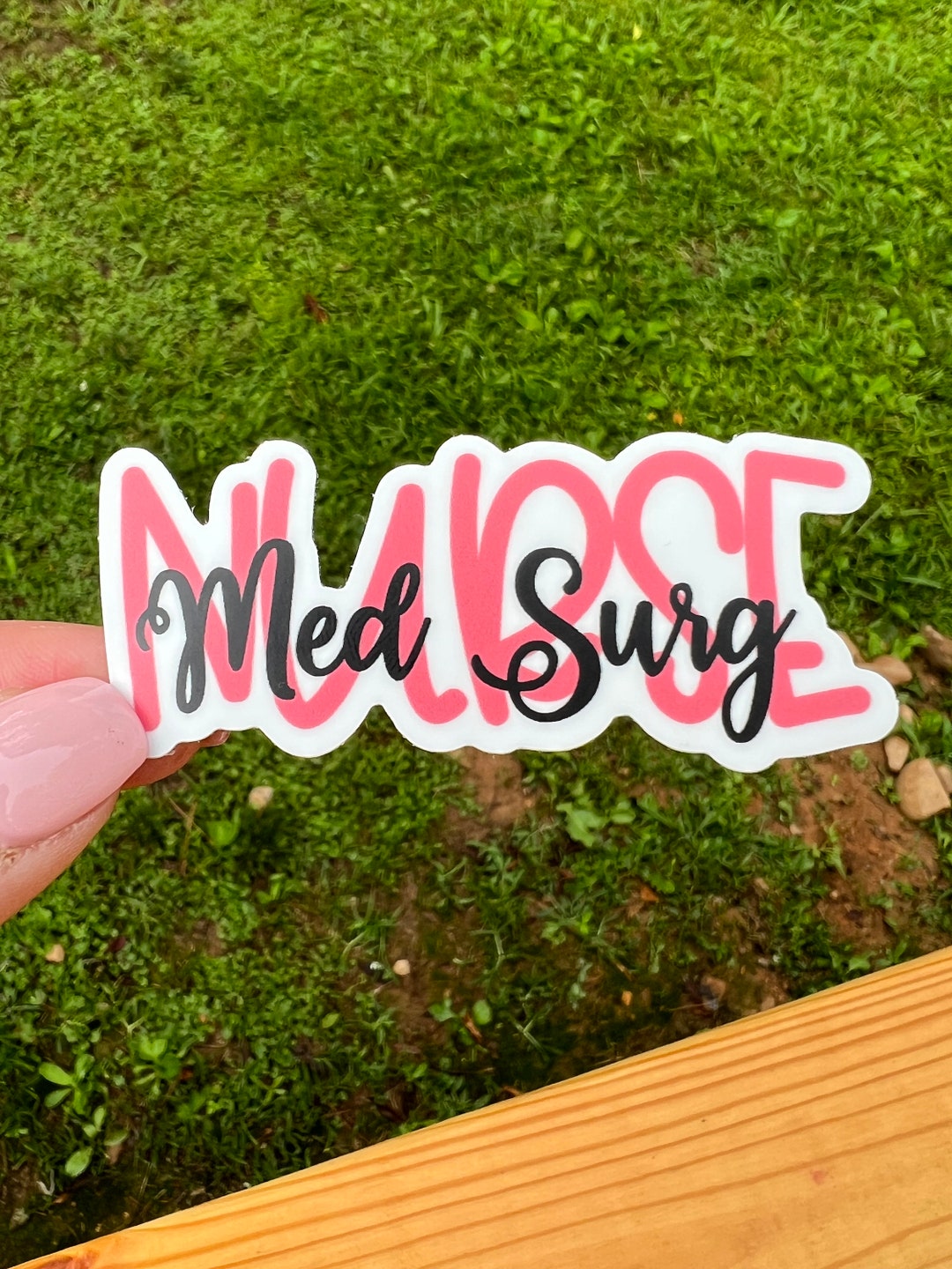 Medical Surgical Nurse Sticker , Nursing Sticker, Waterproof Sticker - Etsy