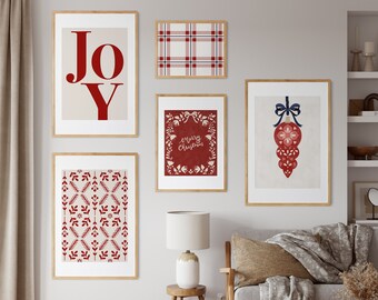 Christmas Printable Wall Art Set of 6 Printable (Instant Download) - Etsy