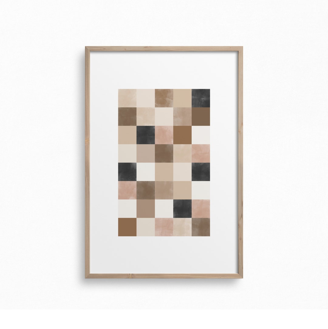 Checkered Wall Art,downloadable Retro Print,checkerboard Art Print ...