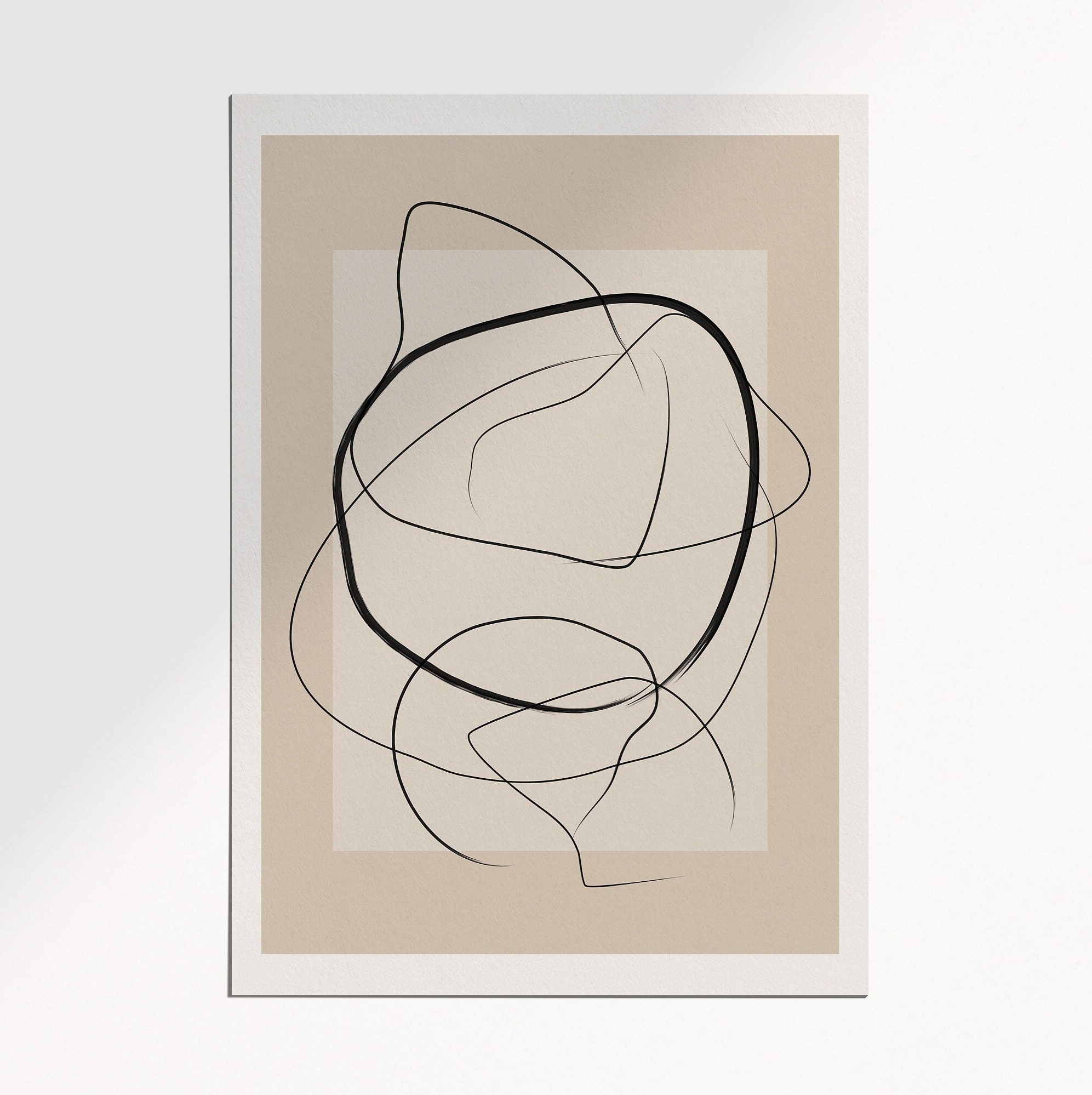 Neutral Printable Artdownloadable Art Printabstract Line - Etsy