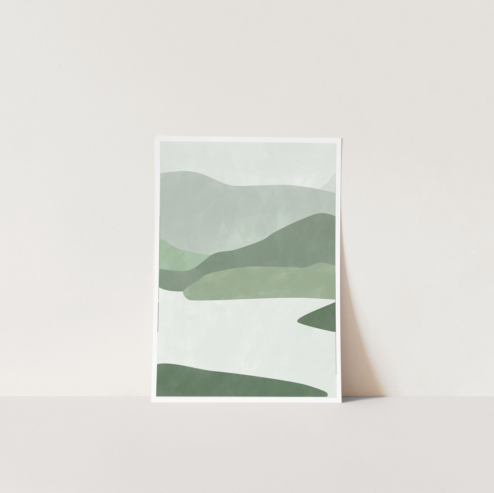 Minimalist Print Set,modern Nature Wall Art,mint Green Printable Art ...