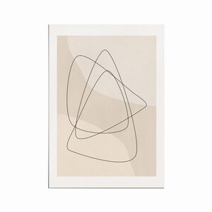 One Line Drawing,abstract Geometric Wall Art,neutral Printable Art ...