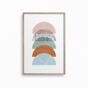 Semi Circle Printable Art,downloadable Geometric Art Print,abstract ...