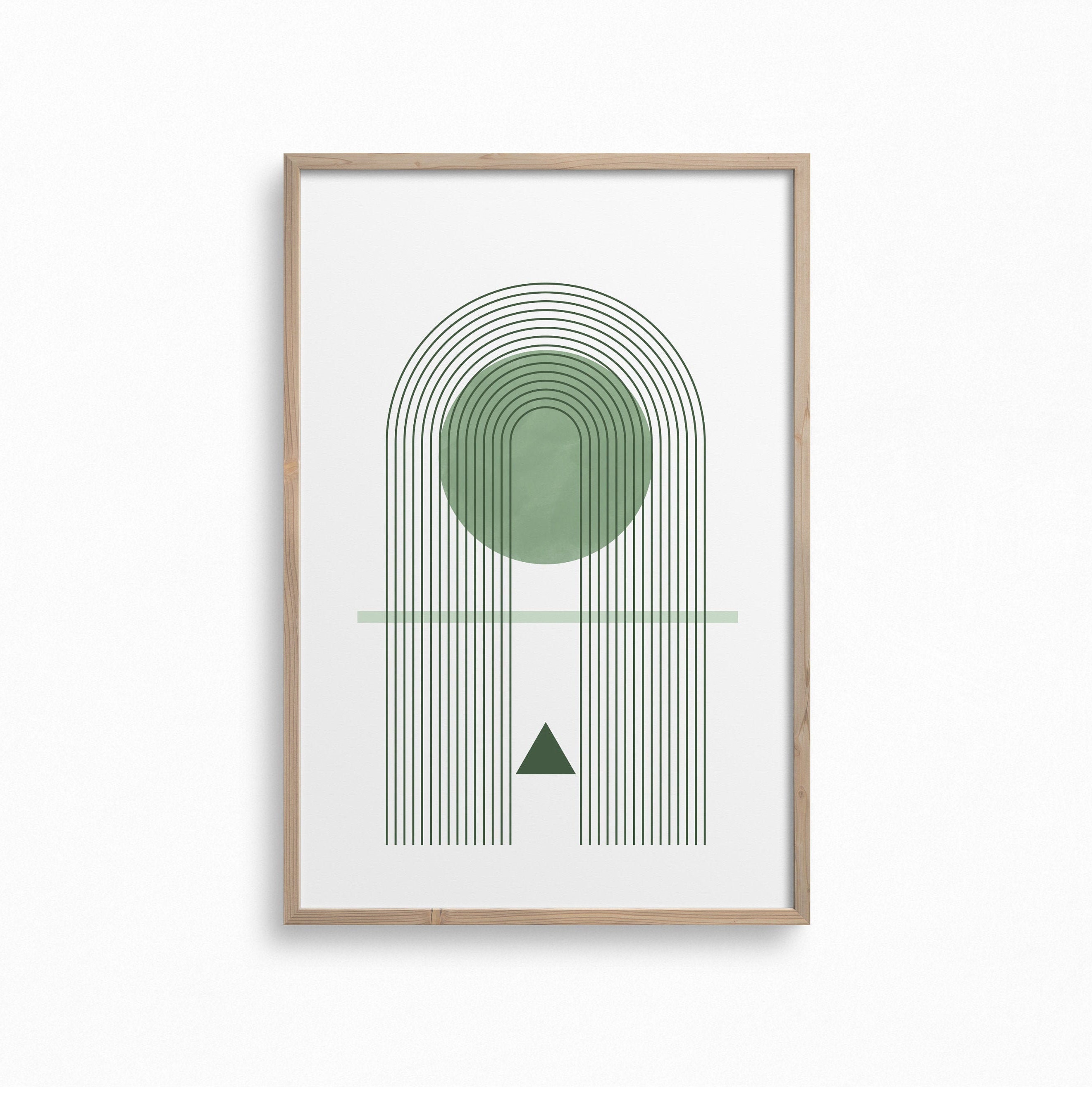 Mid Century Line Rainbow Printminimalist Downloadable - Etsy