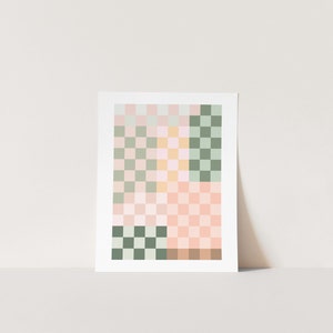 Checkered Wall Art,downloadable Retro Print,checkerboard Art Print ...