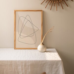 One Line Drawing,abstract Geometric Wall Art,neutral Printable Art ...