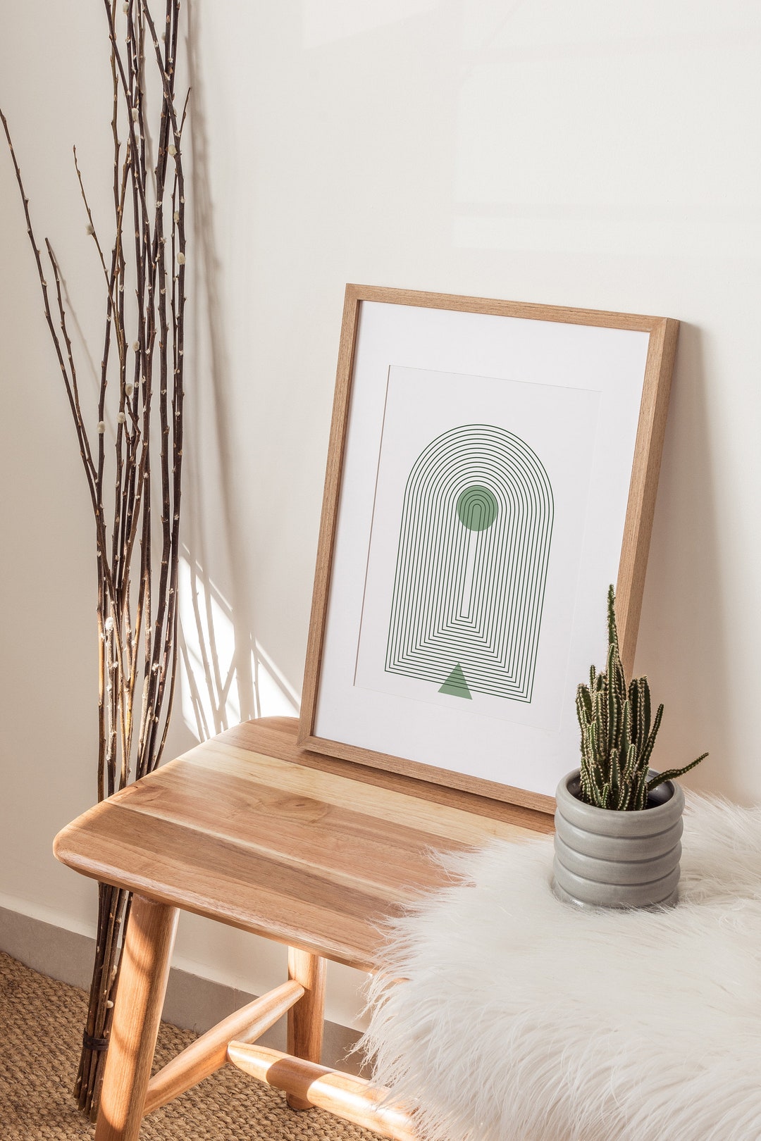 Mid Century Modern Line Art,minimalist Downloadable Art,geometric ...