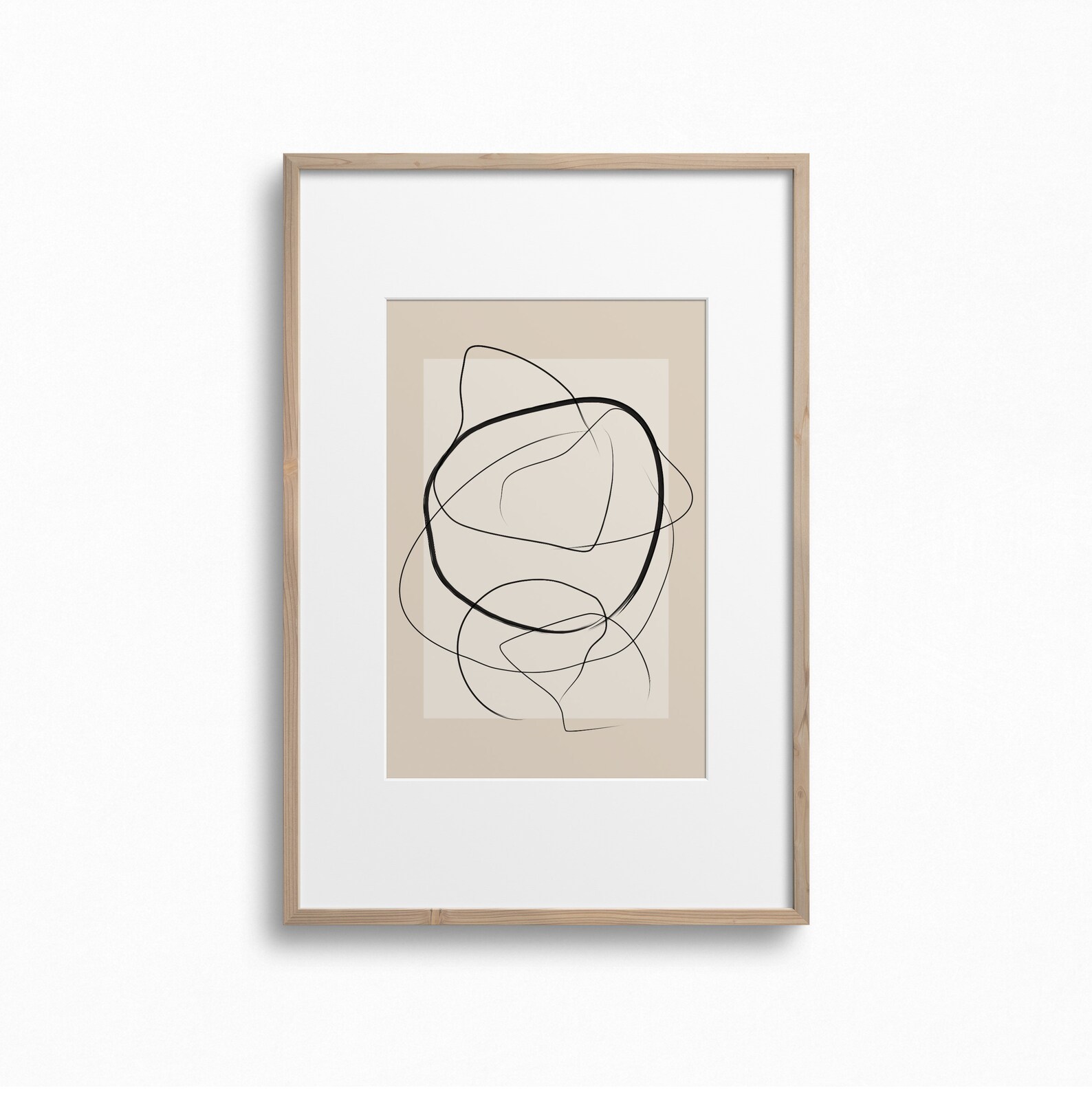 Neutral Printable Art,downloadable Art Print,abstract Line Art,beige ...