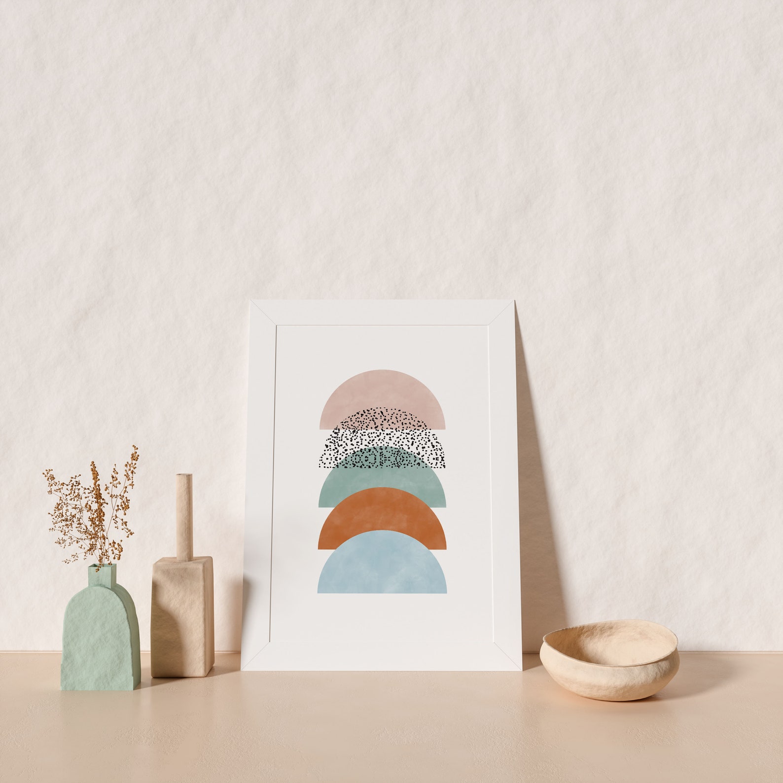 Semi Circle Printable Artdownloadable Geometric Art - Etsy