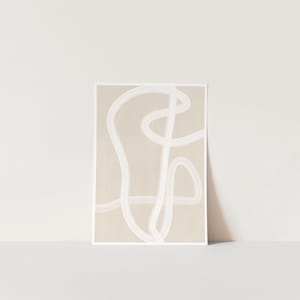 Downloadable One Line Drawing,set of 2 Prints, Beige White Wall Art ...