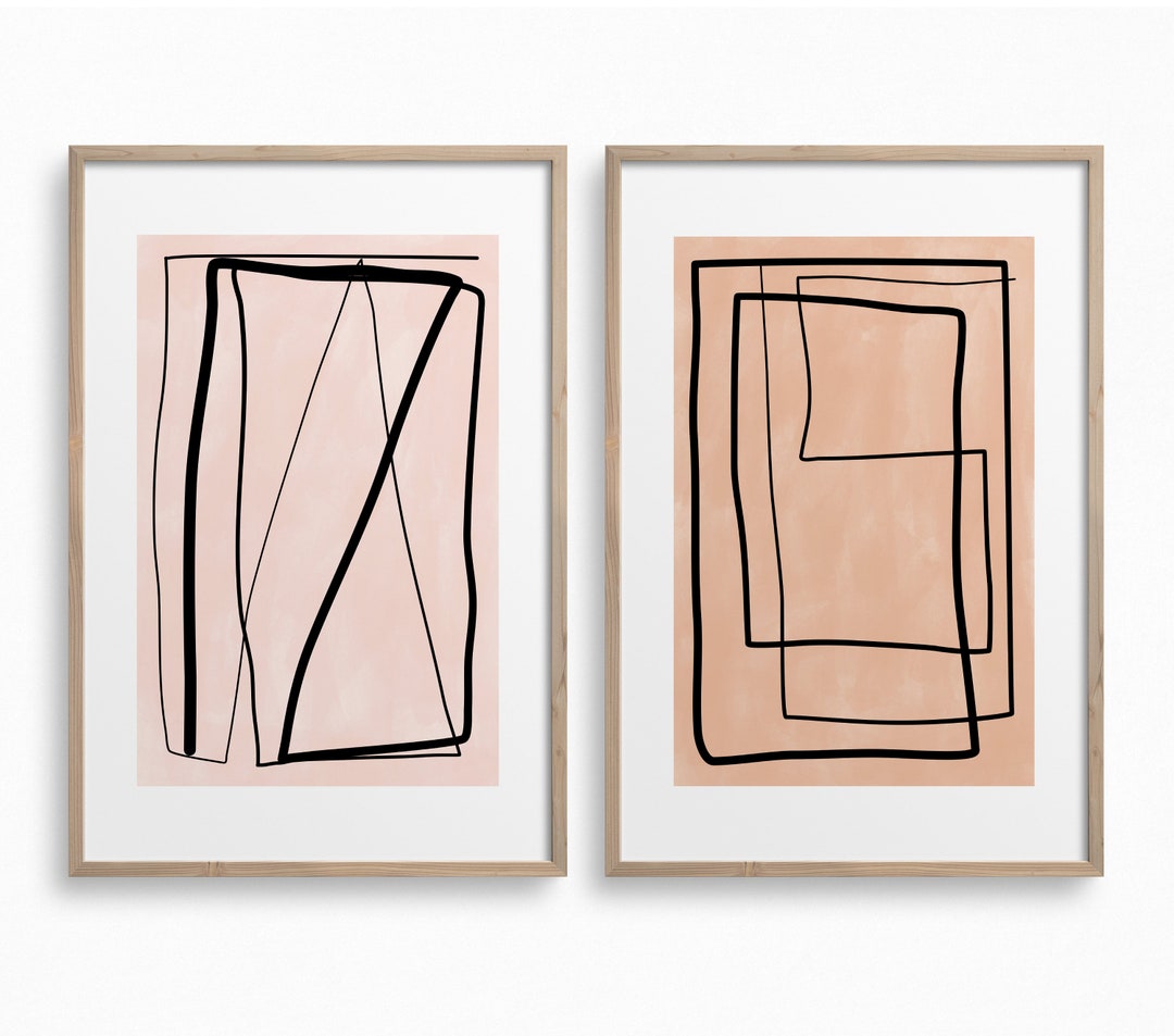 Downloadable One Line Drawing,scandinavian Wall Art,neutral Printable ...