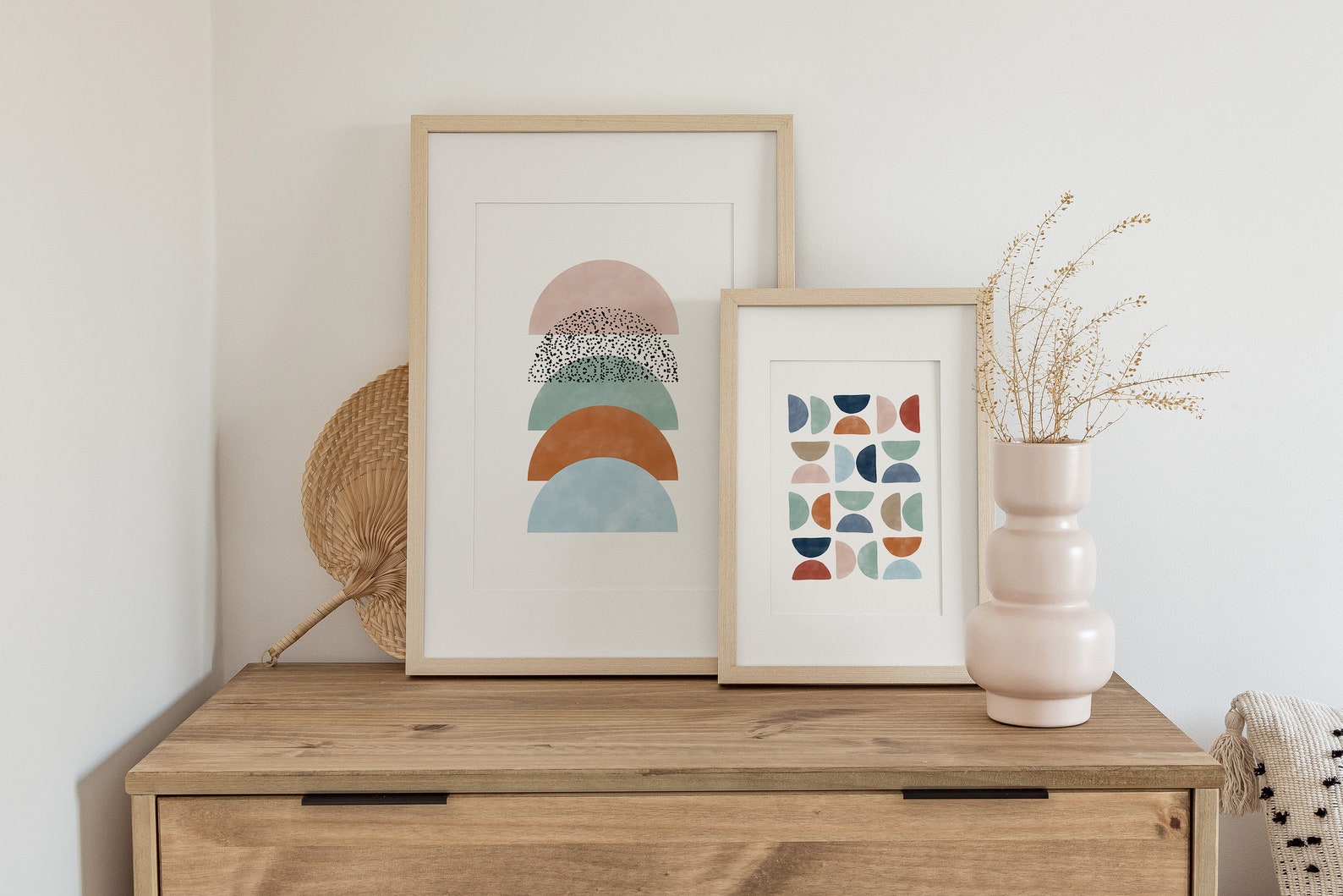 Downloadable Set of 6 Boho Wall Printsprintable Abstract - Etsy