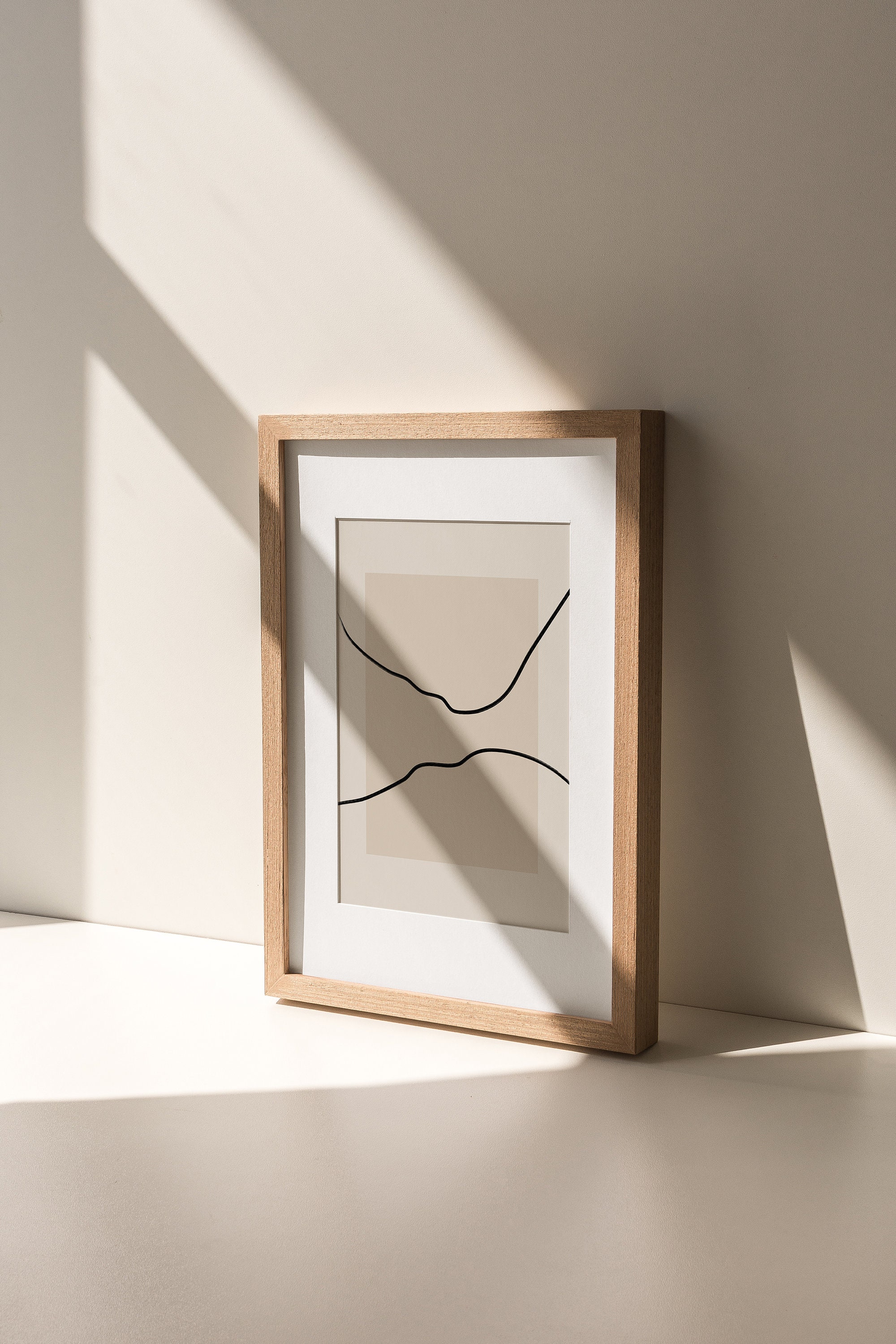 Neutral Downloadable Art,abstract Line Art,beige Printable Art ...