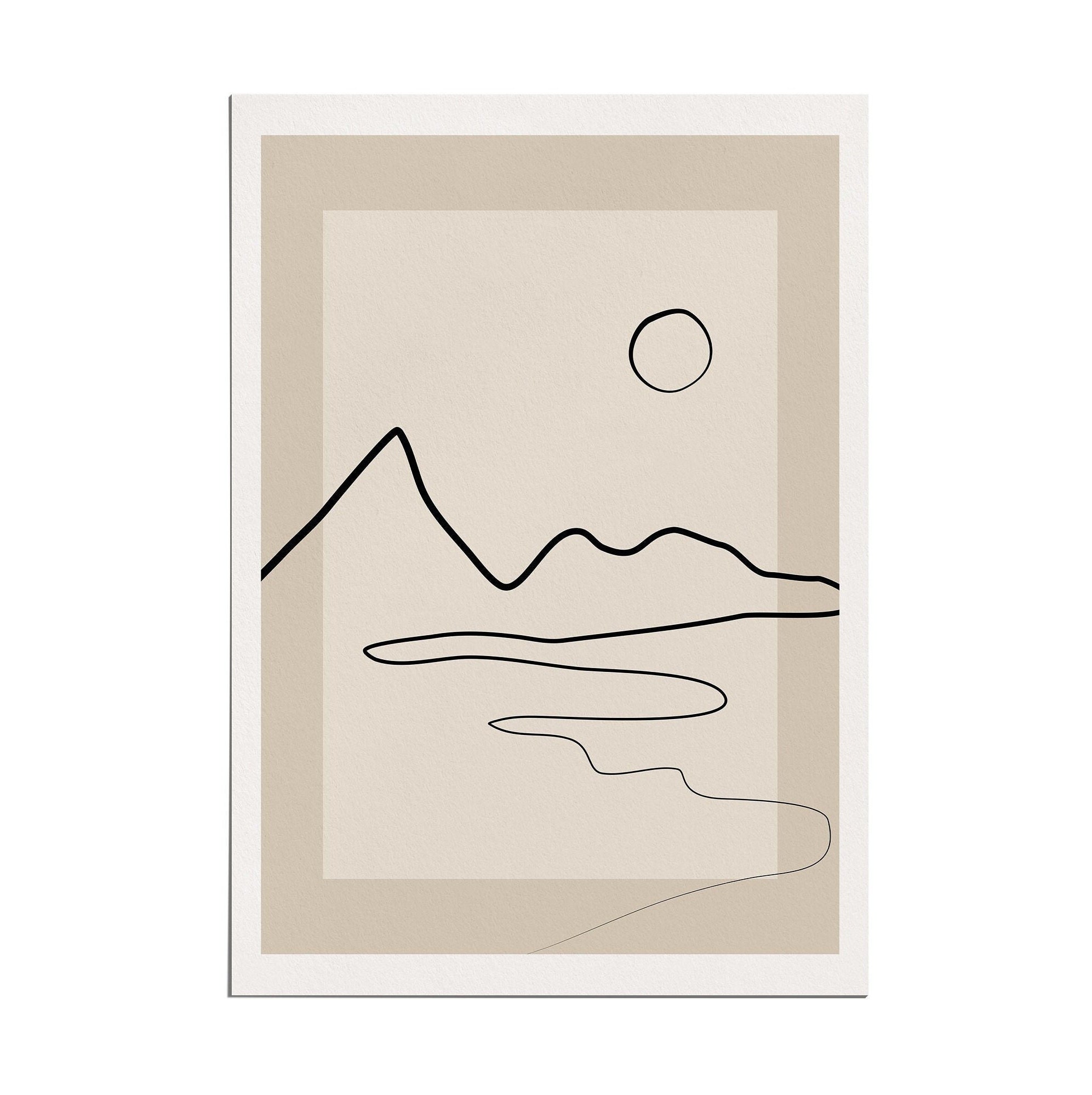 Landscape Line Artdownloadable Neutral Art Printboho Wall - Etsy