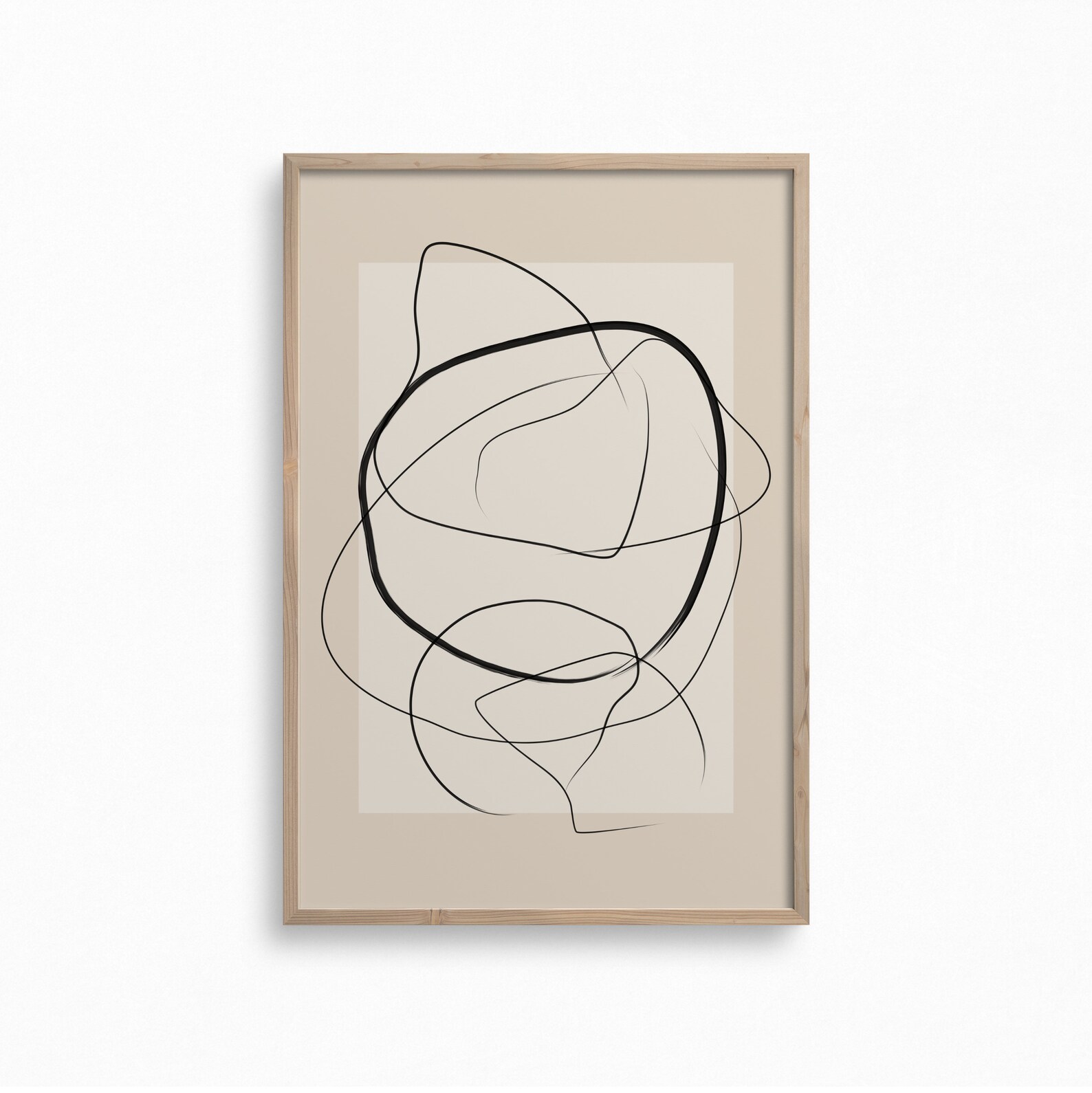 Neutral Printable Artdownloadable Art Printabstract Line - Etsy