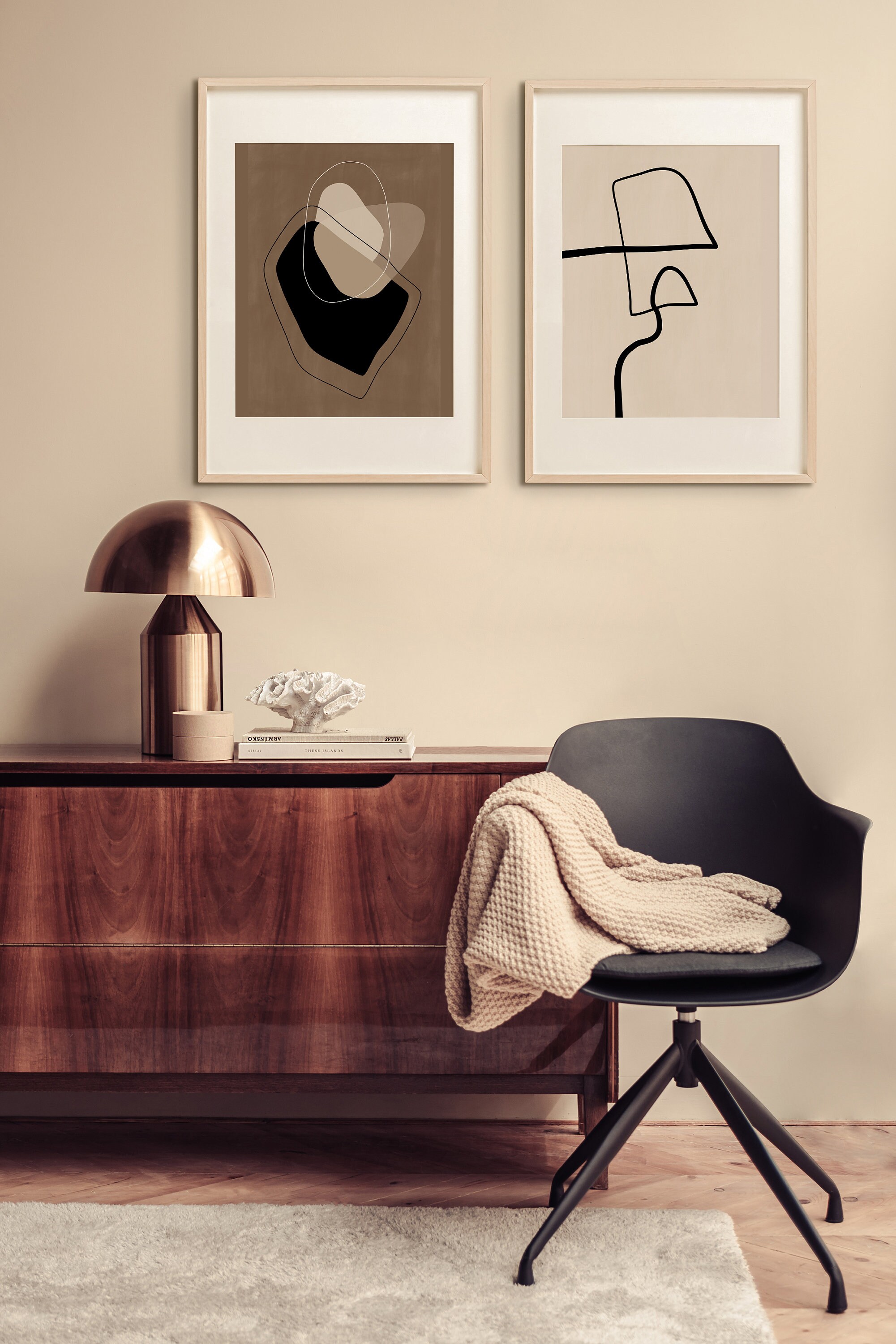 Set of 2 Abstract Printsminimal One Line Drawingdownloadable - Etsy Canada