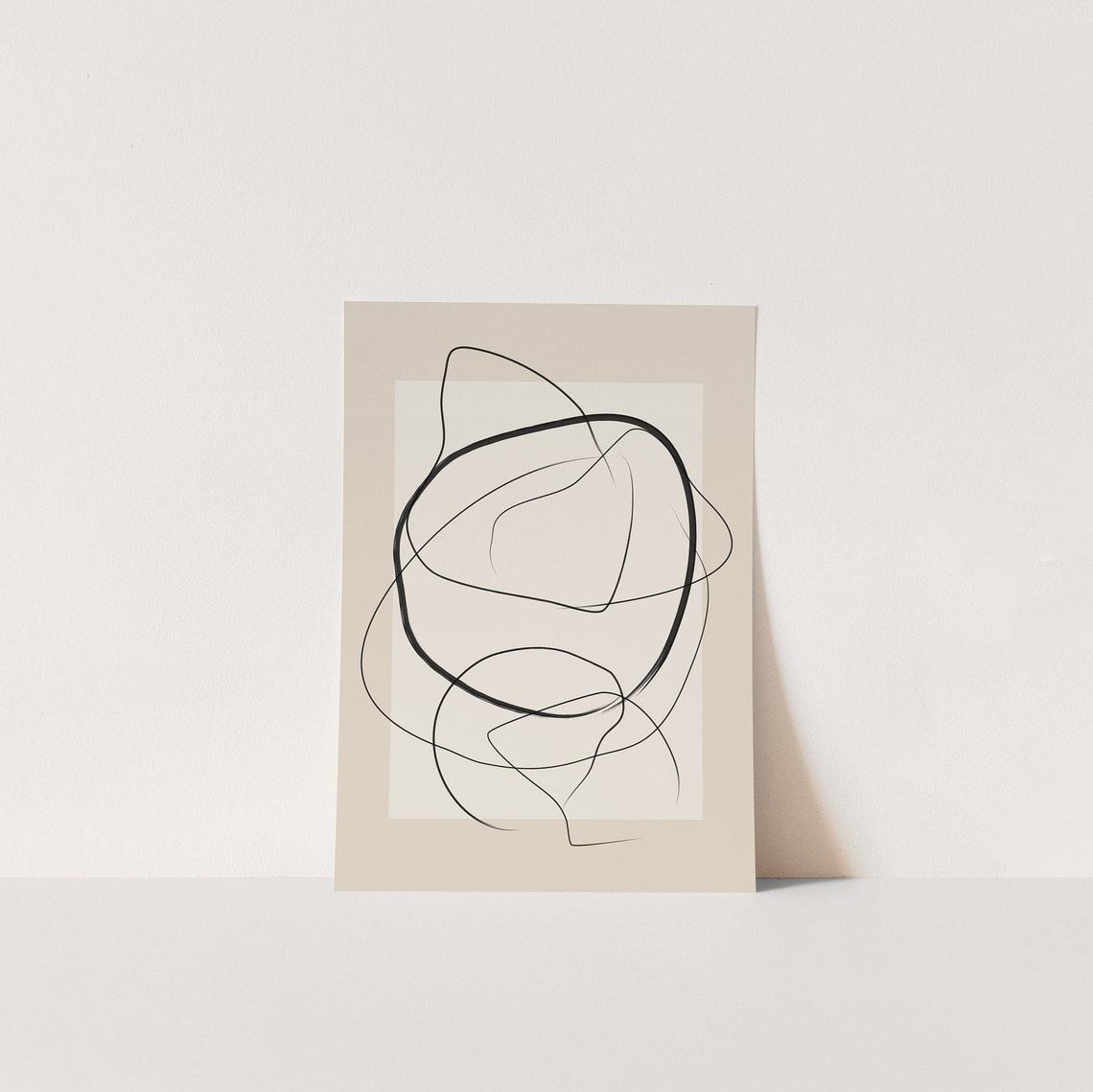 Neutral Printable Artdownloadable Art Printabstract Line - Etsy