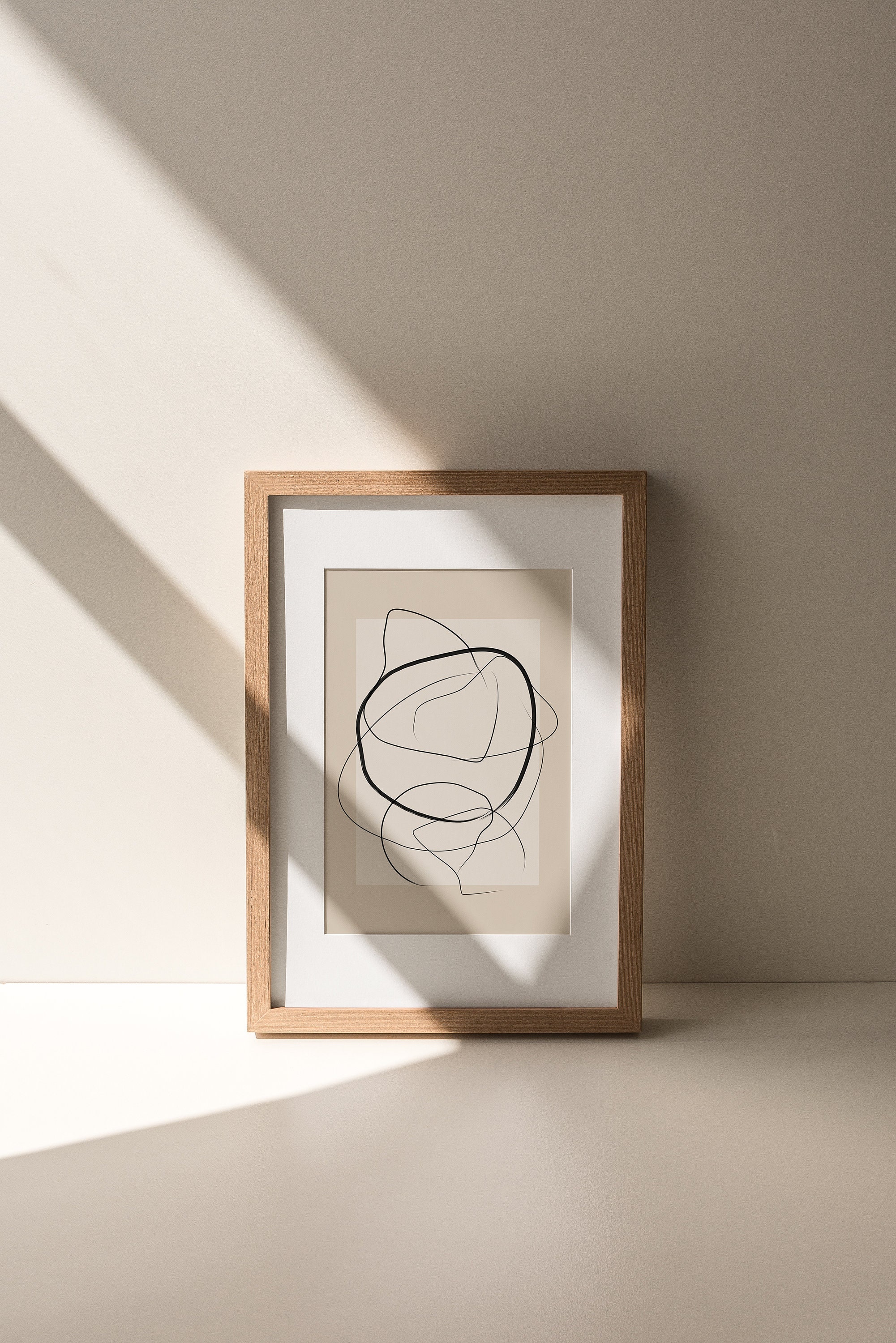 Neutral Printable Art,downloadable Art Print,abstract Line Art,beige ...