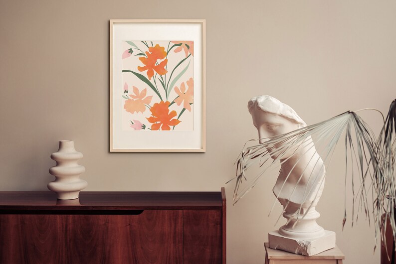 Spring Summer Printable Artdownloadable Art Printflower | Etsy