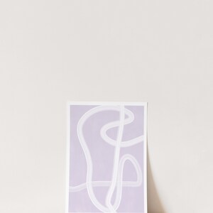 Downloadable One Line Drawing,pastel Wall Art,continuous Line Art,lilac ...