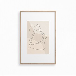 One Line Drawing,abstract Geometric Wall Art,neutral Printable Art ...
