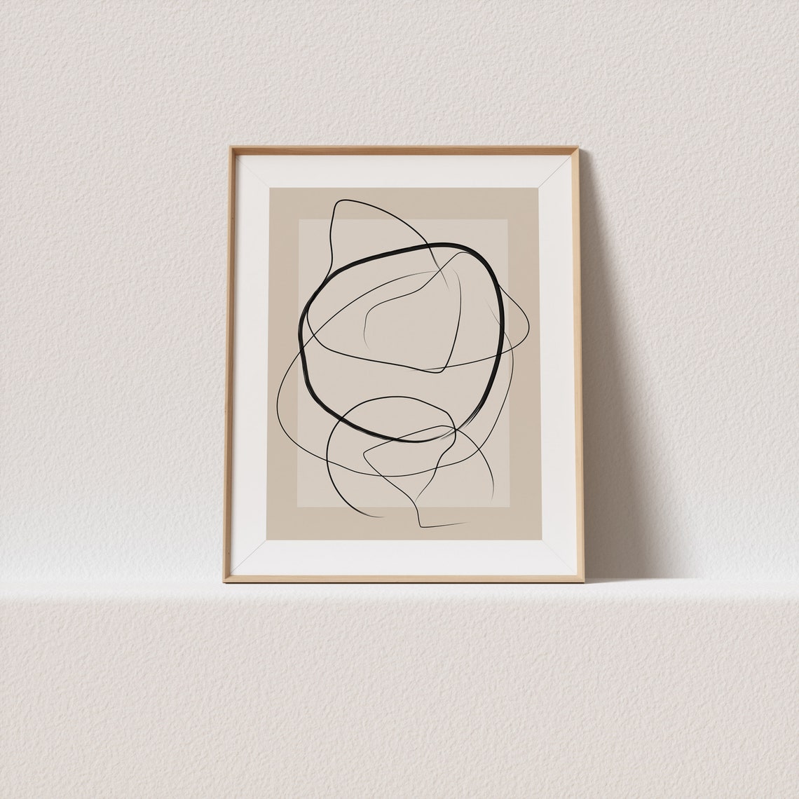 Neutral Printable Artdownloadable Art Printabstract Line - Etsy